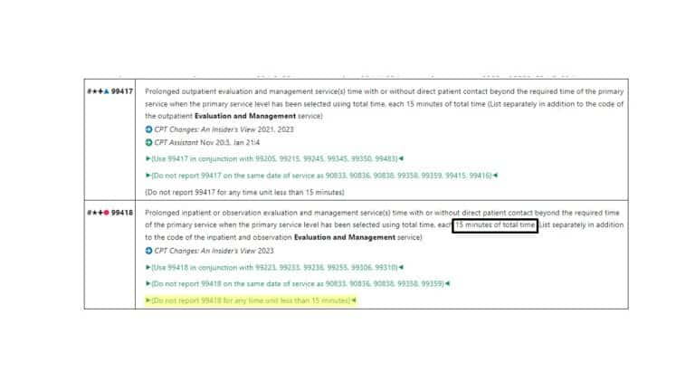 Guidelines for Prolonged Service Codes 99417 & 99418